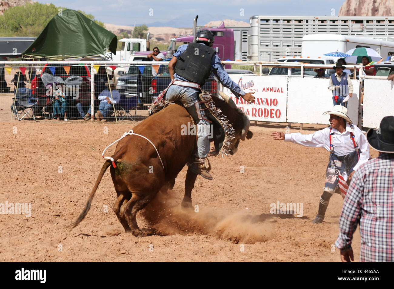 Bull riding. Utah Navajo Fair and Rodeo. Blanding Stock Photo - Alamy