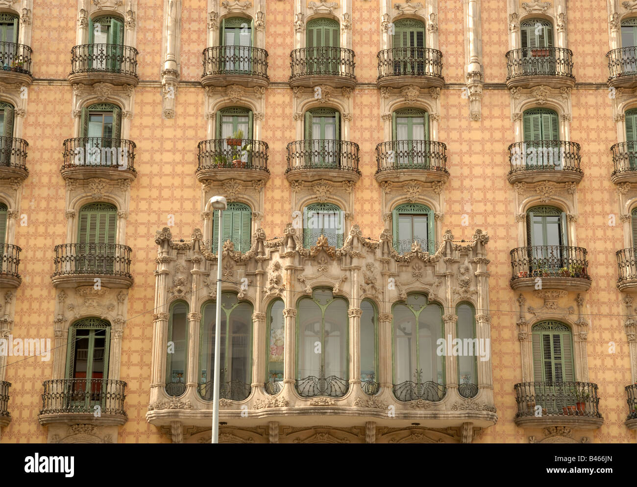 Facade of a beautiful building in Barcelona Spain Stock Photo - Alamy