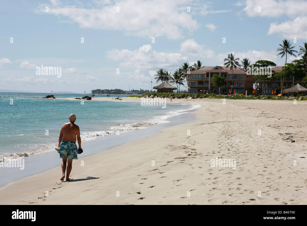 old man on vacation in Dominican Republic Stock Photo - Alamy