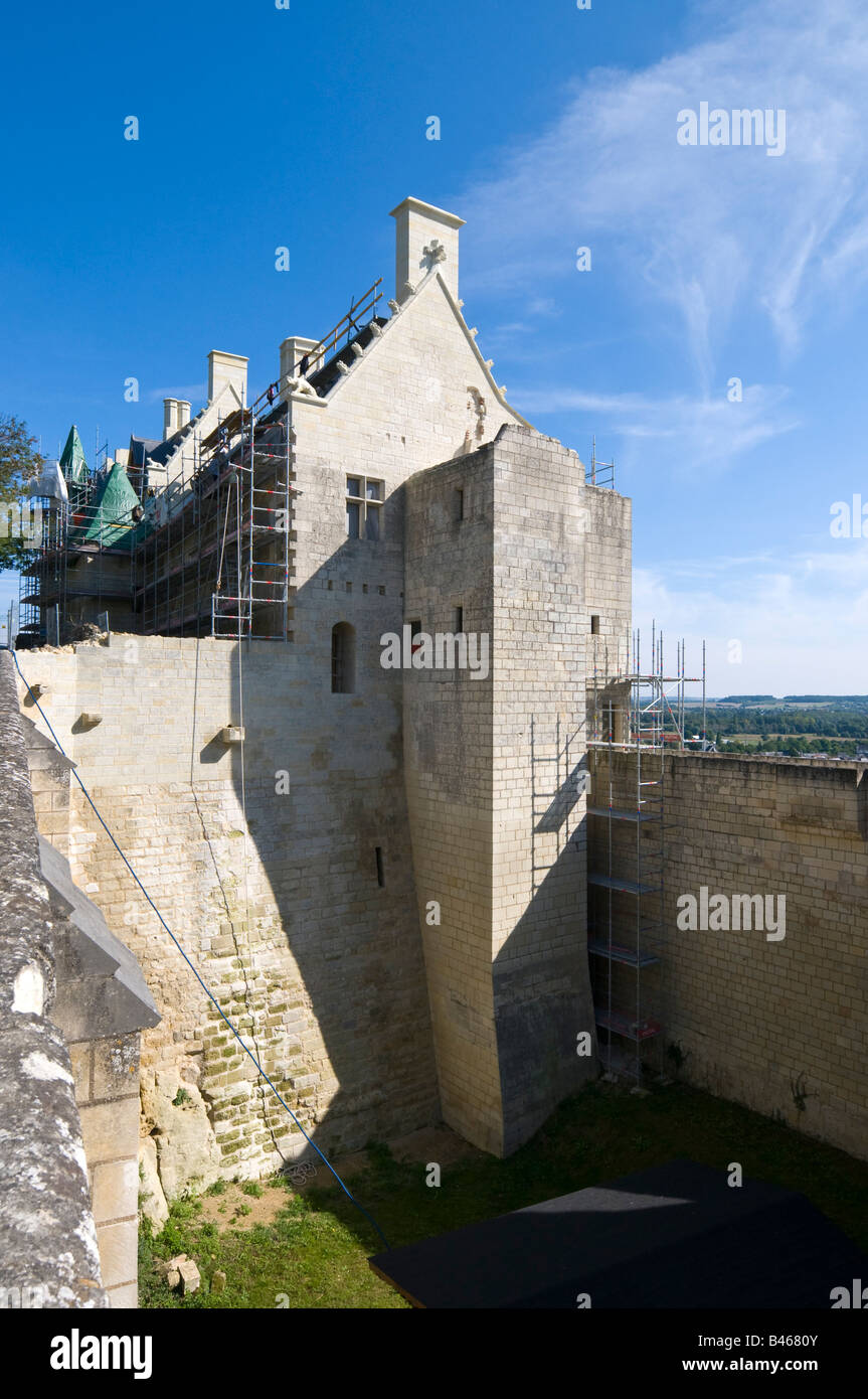 Reconstruction of Royal Apartments, Chinon castle, France Stock Photo ...