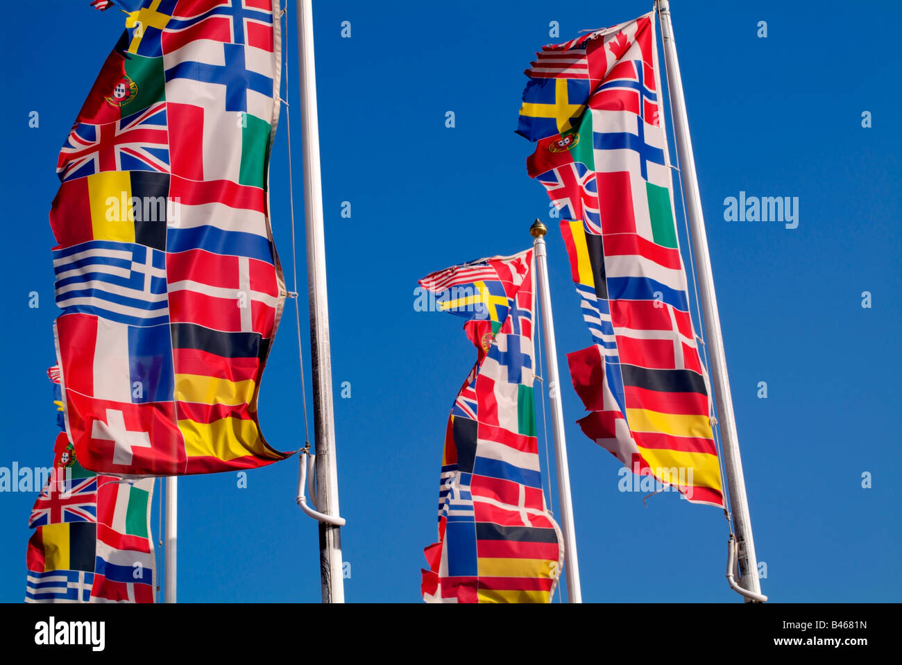MULTI NATIONAL FLAGS Stock Photo - Alamy