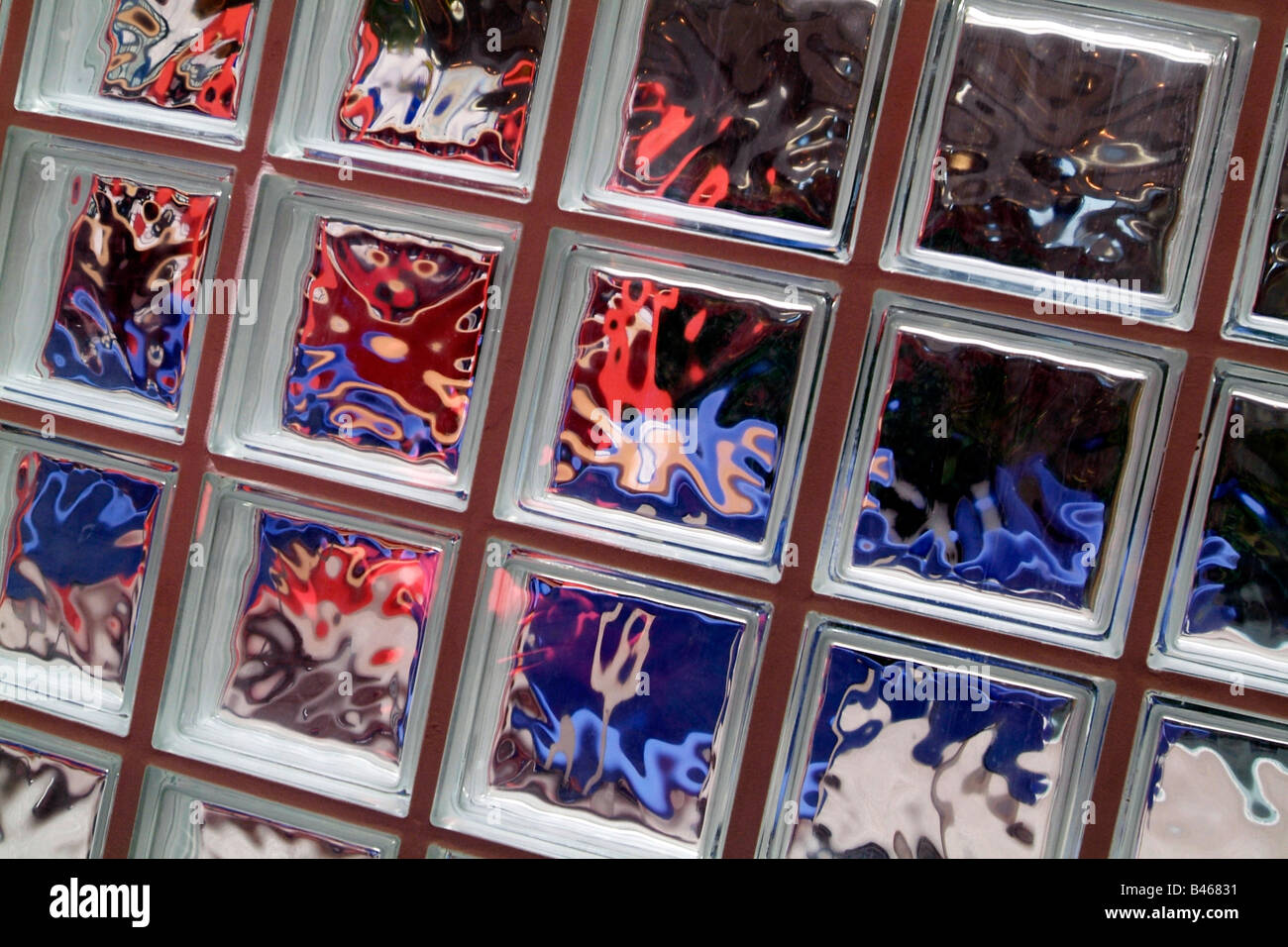 Glass wall design feature in a modern office Stock Photo - Alamy