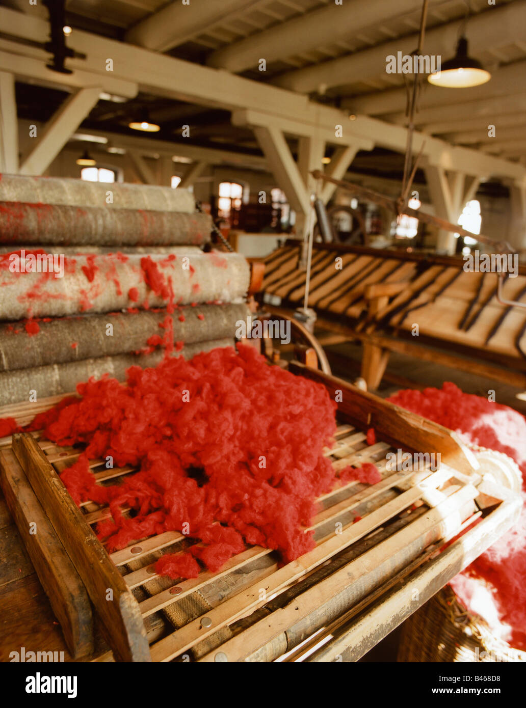 Germany, Bramsche, Tuchmachermuseum, Old machine Stock Photo - Alamy