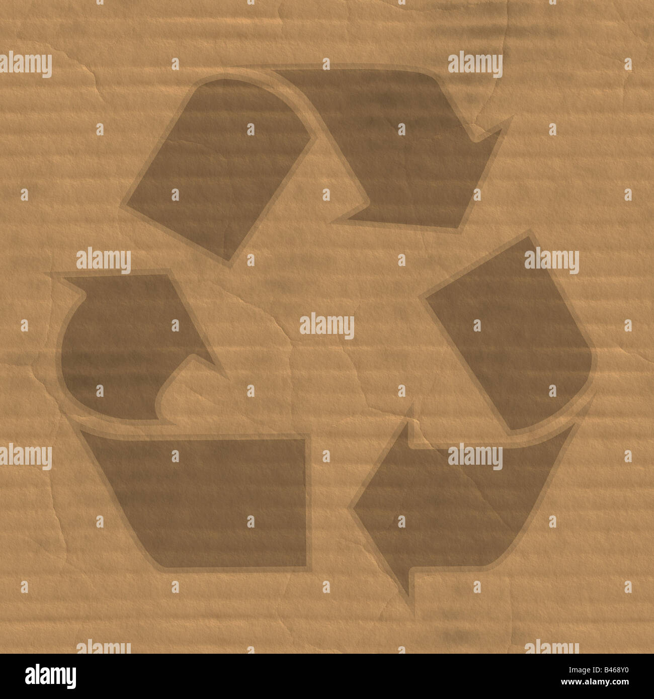 A corrugated cardboard texture with creases and wrinkles in certain ...