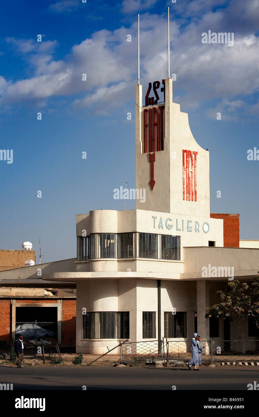 The Fiat Tagliero Building, Asmara, Eritrea, Africa Stock Photo - Alamy