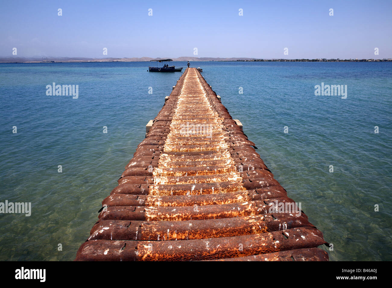 Jetty on the Red Sea at Green Island, Massawa, Eritrea Stock Photo - Alamy