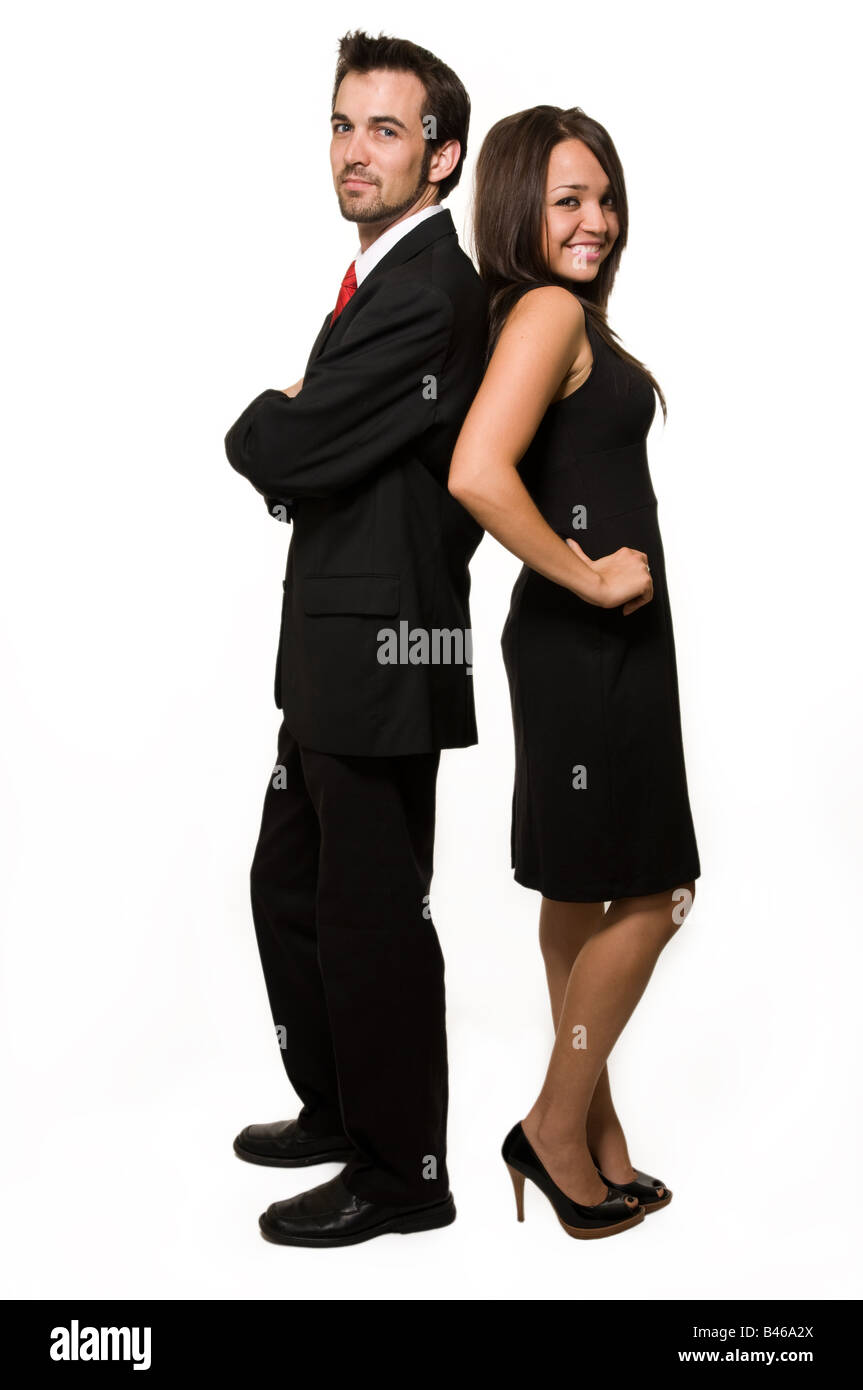 Full body of professional couple Stock Photo - Alamy