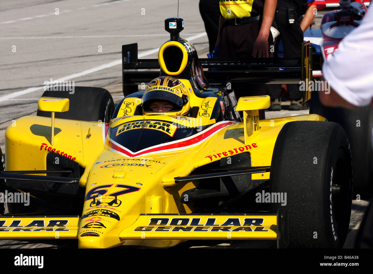 Sarah Fisher Awaits Race Start Stock Photo - Alamy