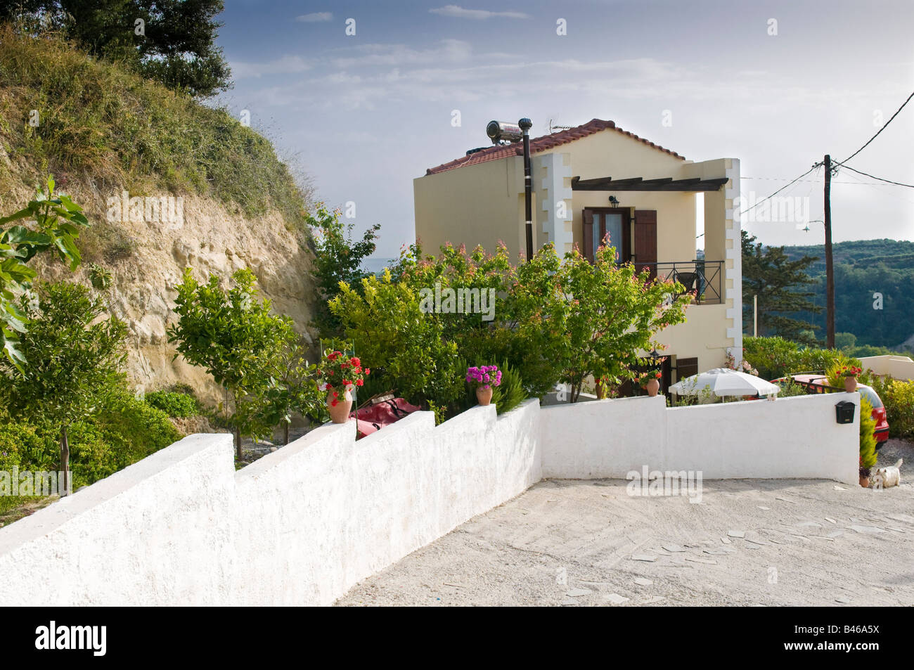 A modern home in Crete, Greece Stock Photo - Alamy