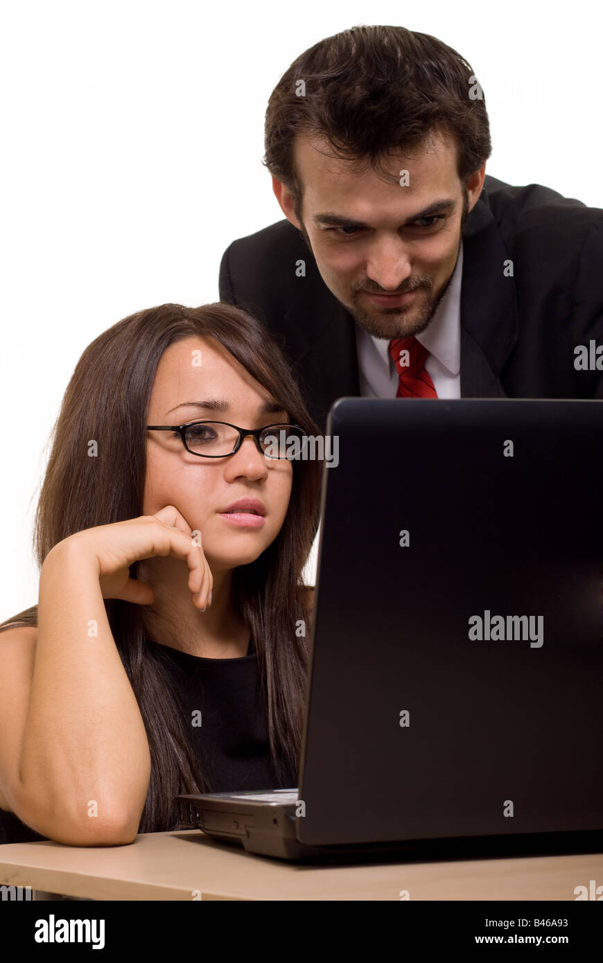 Two caucasian female coworkers hi-res stock photography and images - Alamy