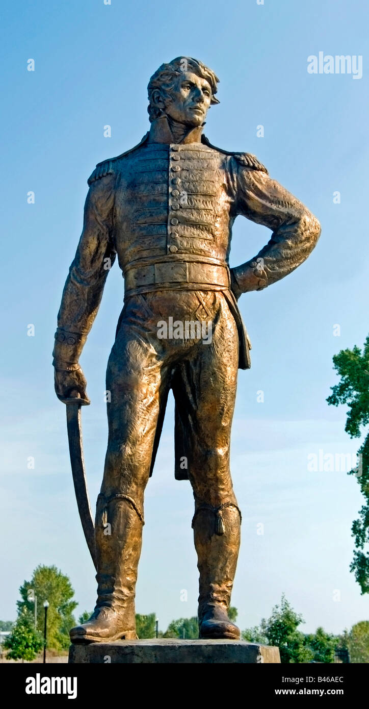 Statue of Zachary Taylor as military officer Green Bay Wisconsin Stock ...