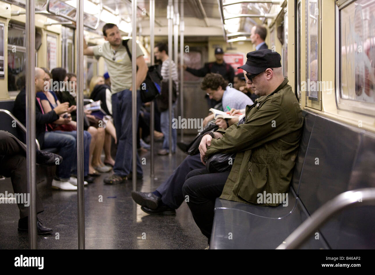Train new york subway line hi-res stock photography and images - Alamy