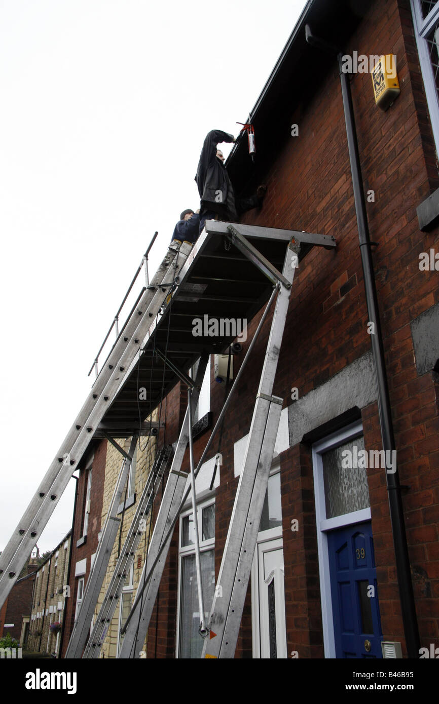 “Replacing Guttering” and “repairing roof” on a “Terraced House” in UK ...