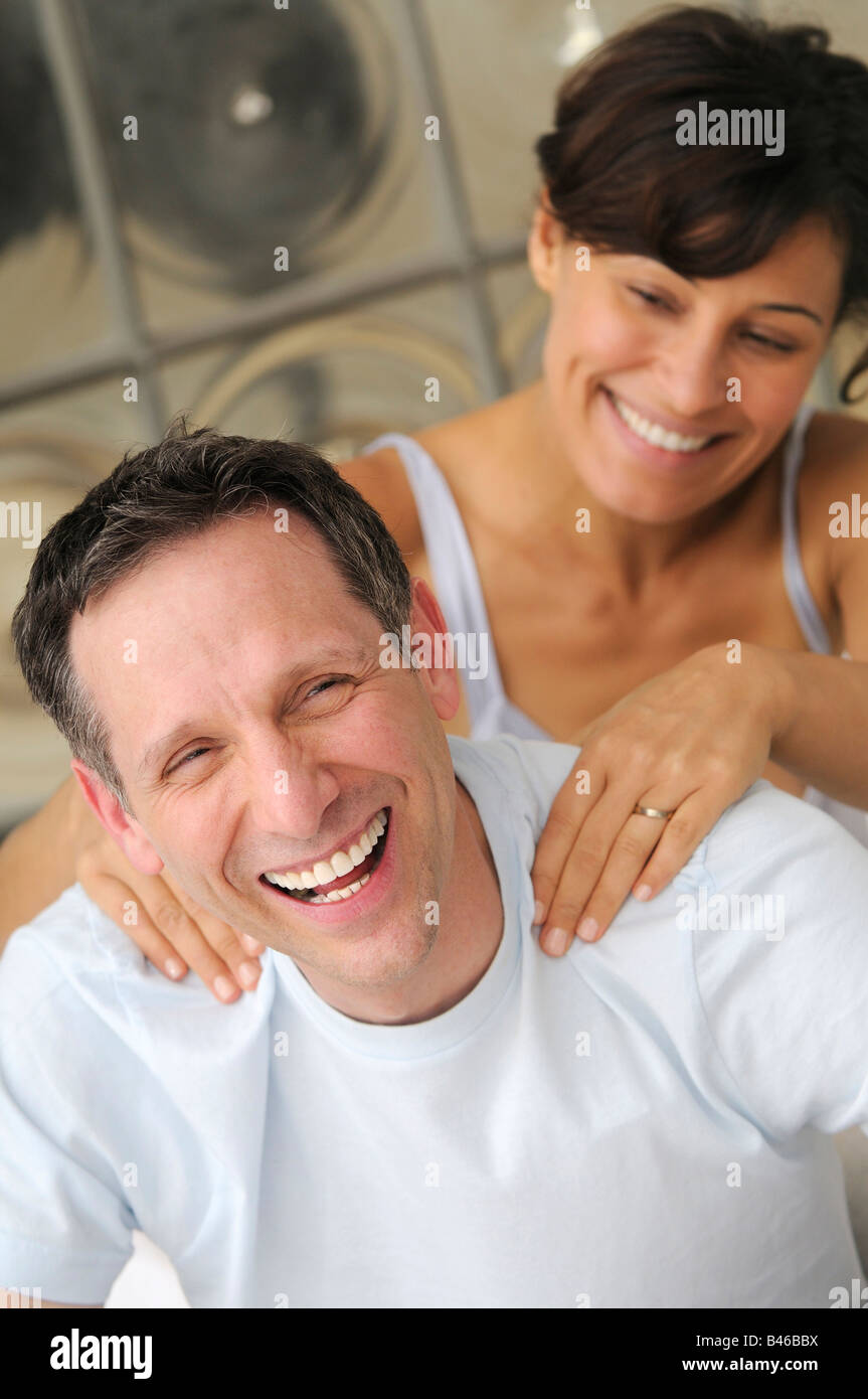 Middle Age Couple Having Fun Together Stock Photo - Alamy