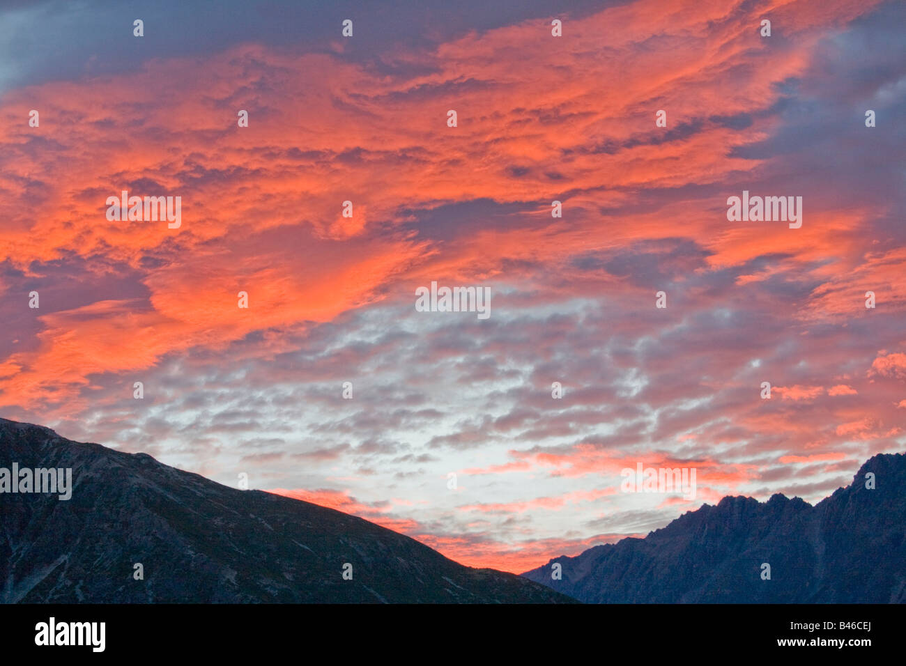 Sunset clouds mountains over hi-res stock photography and images - Alamy