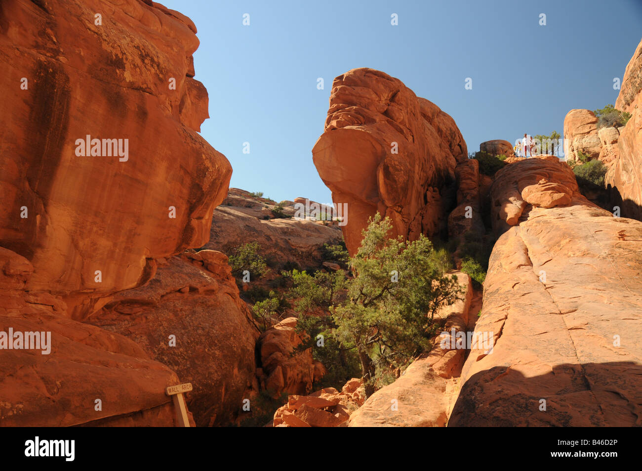 The remains of Wall Arch, Arches National Park, Utah, USA. The Arch ...