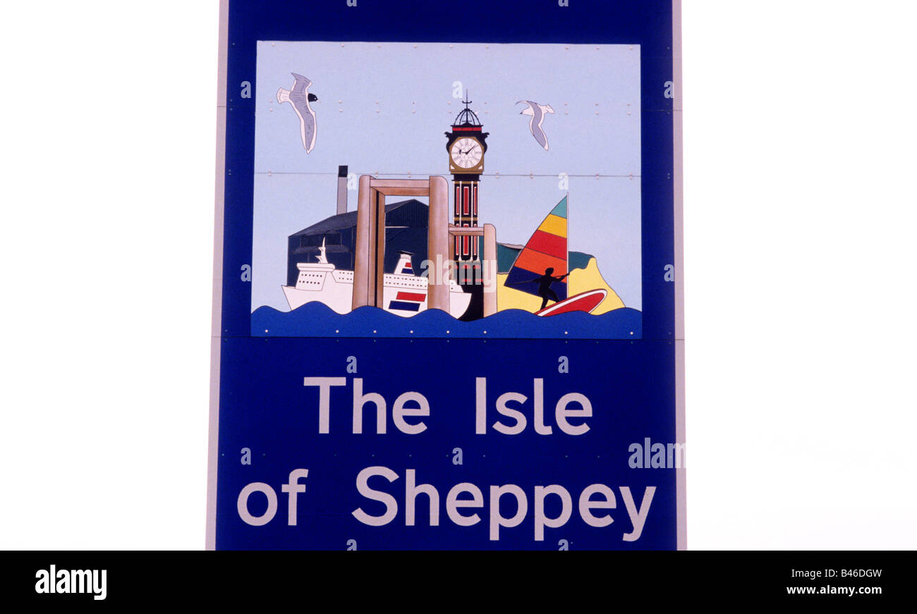 Isle of Sheppey Kent welcome to sign England UK Stock Photo - Alamy