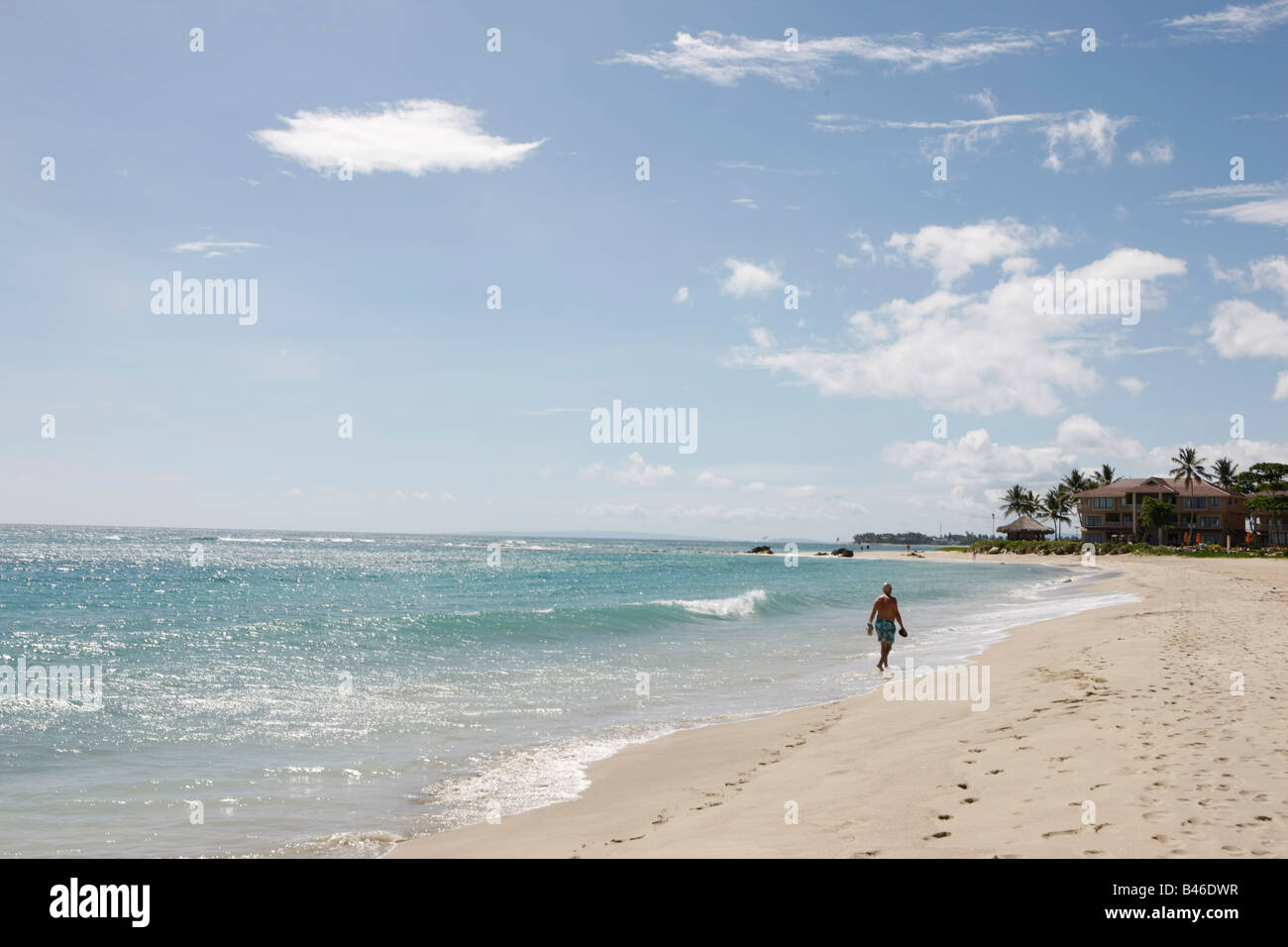 old man on vacation in Dominican Republic Stock Photo - Alamy