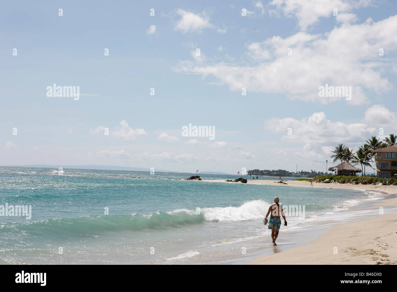 old man on vacation in Dominican Republic Stock Photo - Alamy