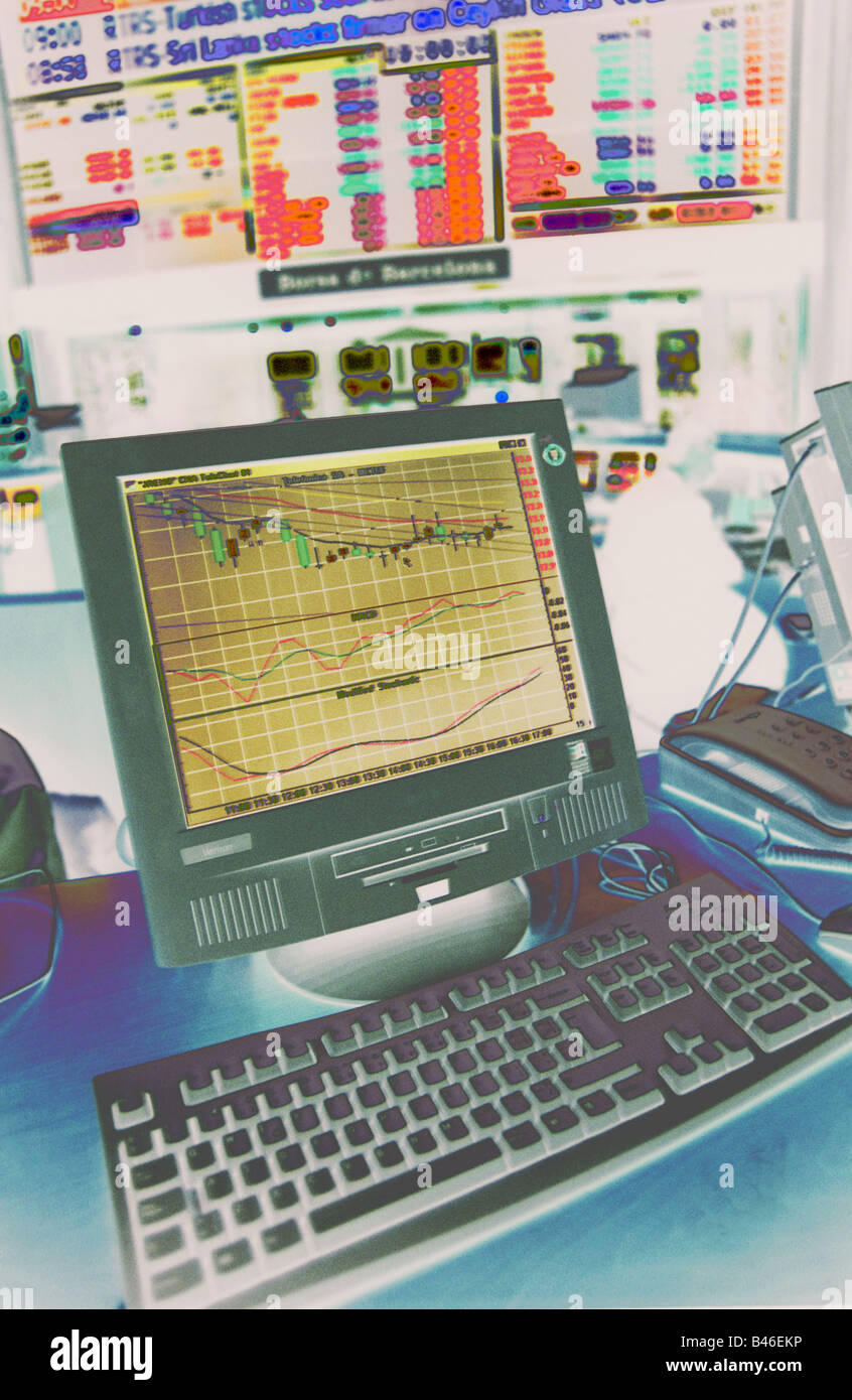 screen charts stock index Stock Photo - Alamy