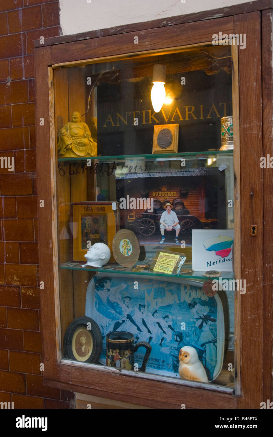 Display window of a second hand shop in Vilnius Lithuania Europe Stock ...