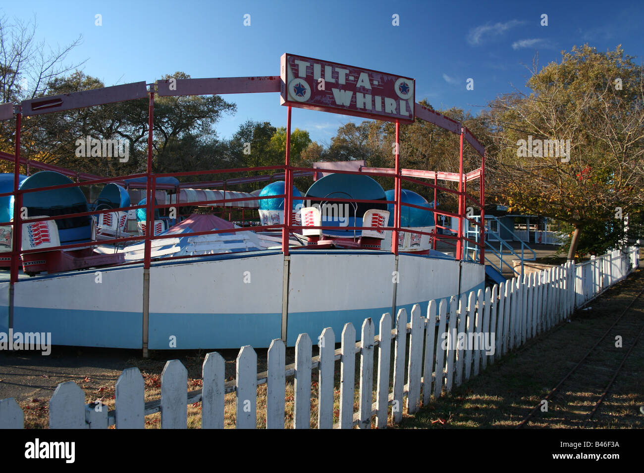 a carnival ride in central california, micke grove park Stock Photo - Alamy