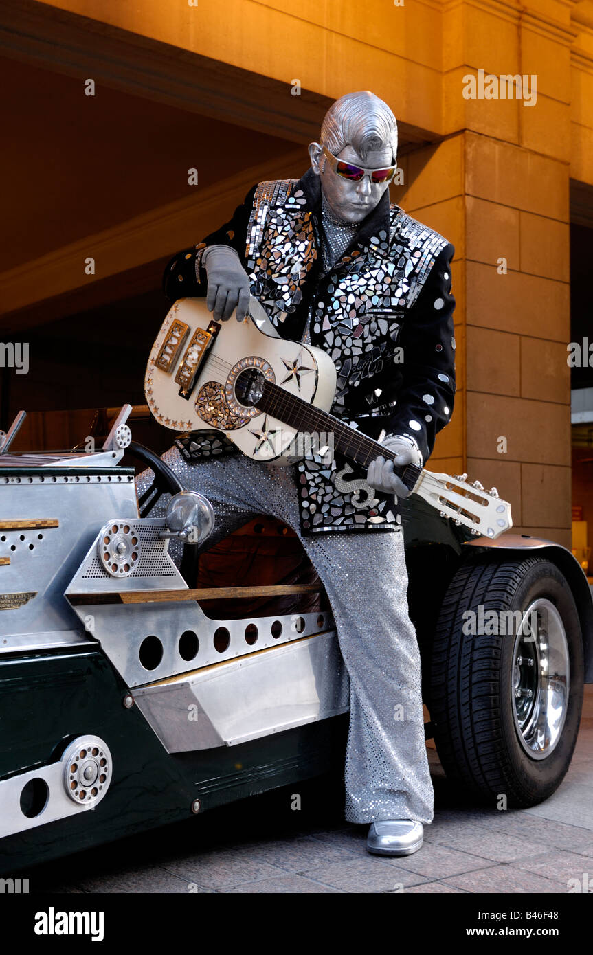 Silver metallic outfit hi-res stock photography and images - Alamy