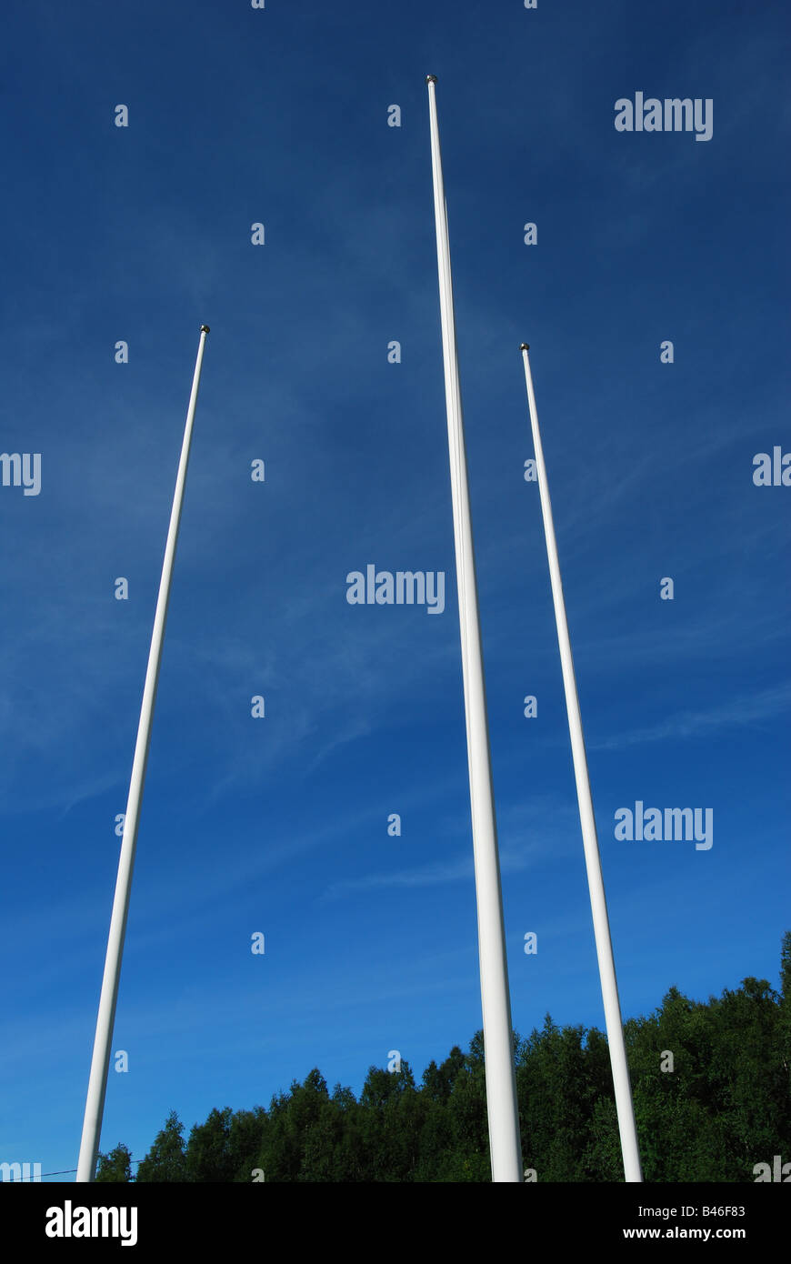 Flagpoles, Smu fjallgard, Hemavan, Vasterbottenslan, Swedish Lapland ...