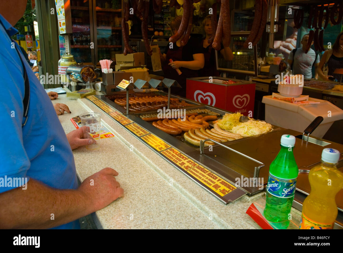 Fast food kiosk sausage stand hi-res stock photography and images - Alamy