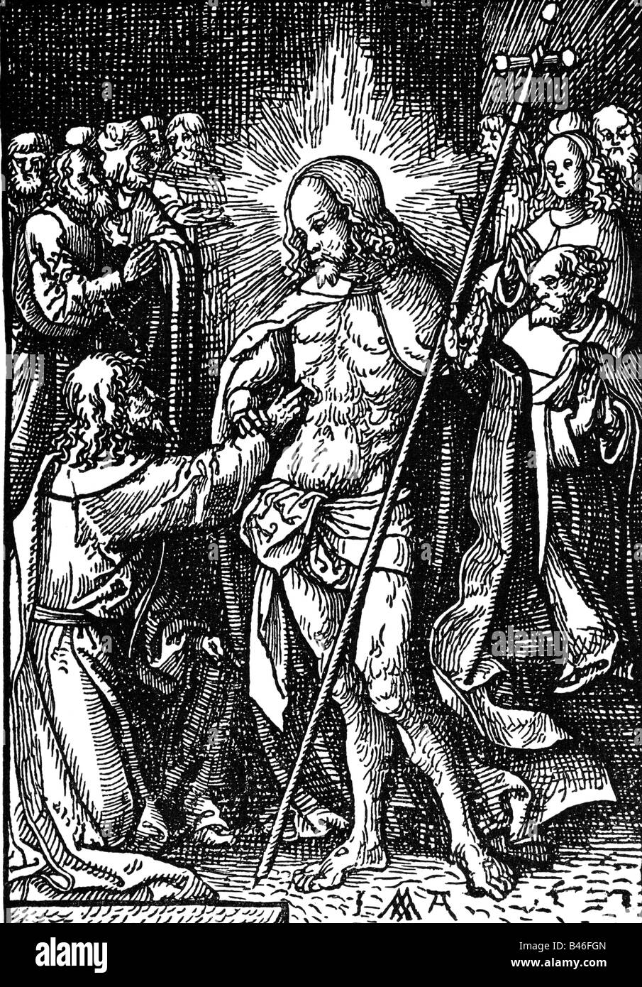 religion, biblical scenes, graphic "Thomas and the resurrected Christ ...