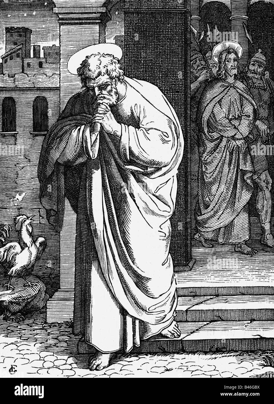 Peter (Simon bar Jona), + circa 64 AD, Apostle and Saint, denying ...