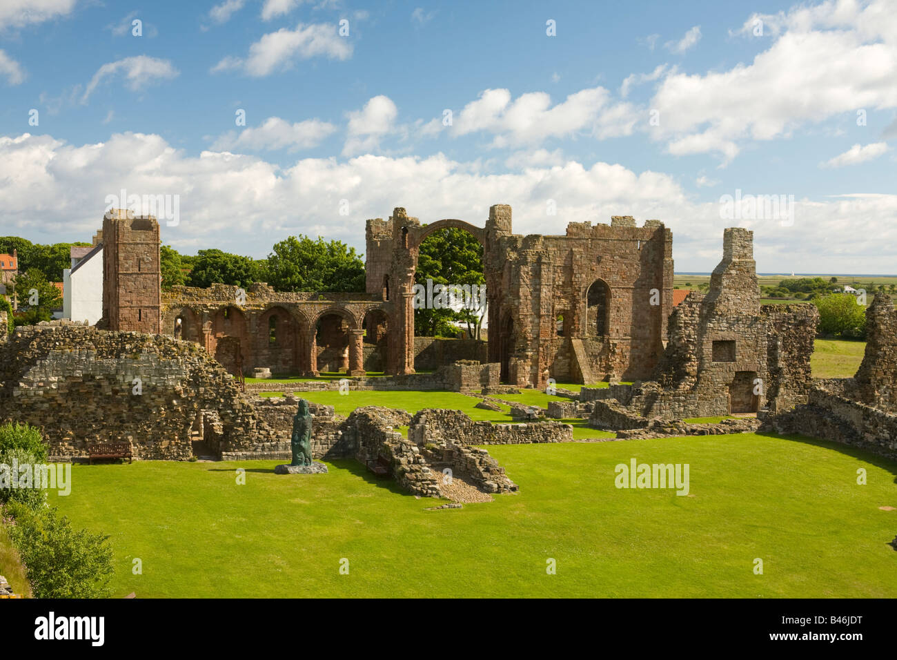 Lindisfarne Priory Holy Island Northumberland Stock Photo - Alamy
