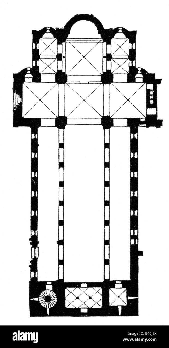 Romanesque church plan Black and White Stock Photos & Images - Alamy