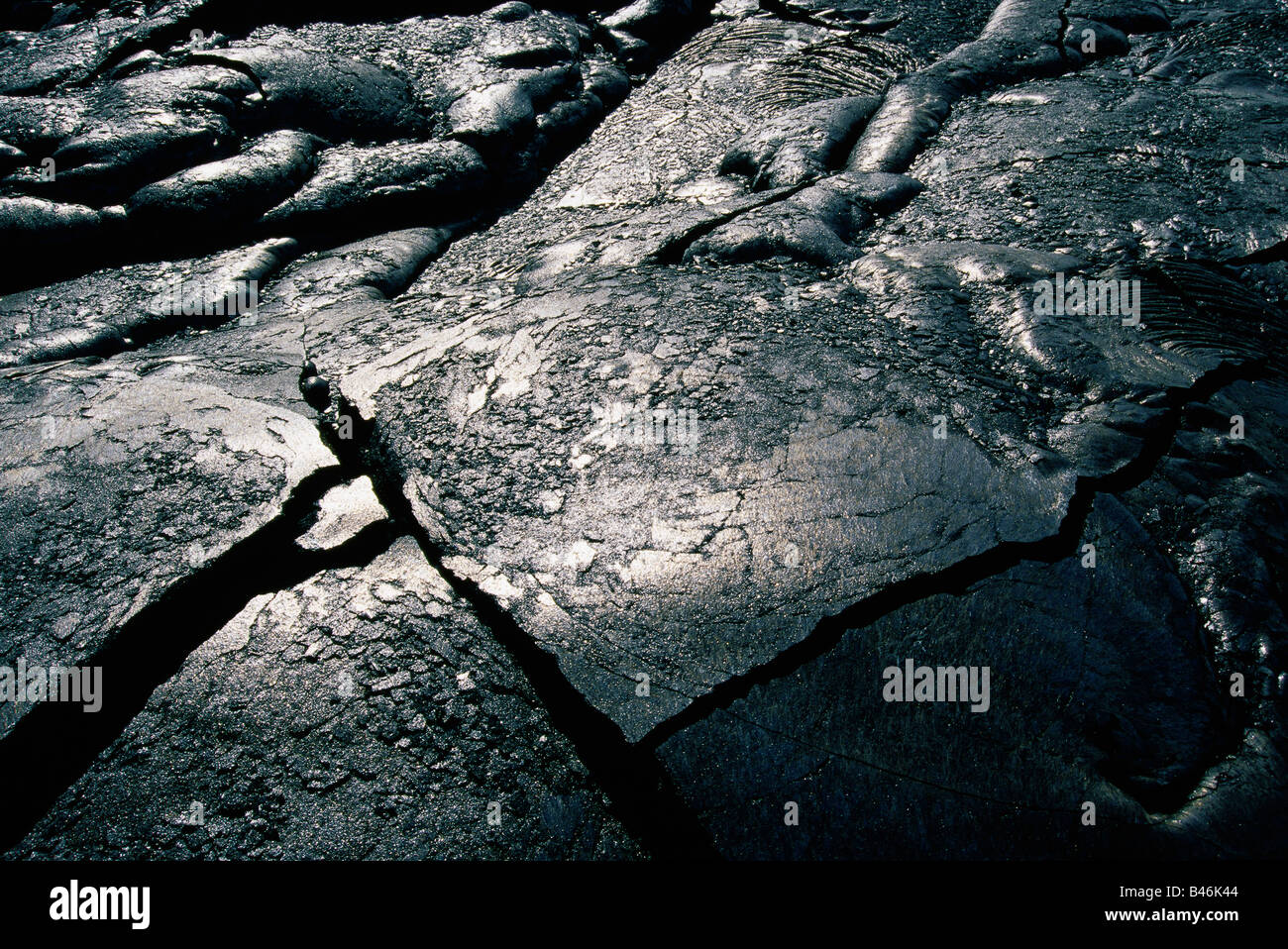 Lava Crust Formation, Hawaii Volcanoes National Park, Hawaii, USA Stock ...