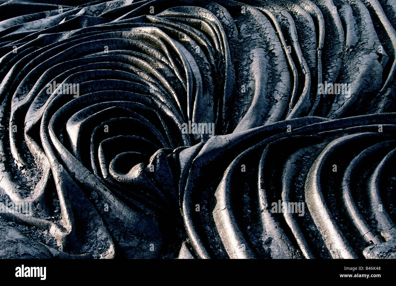 Lava Crust Formation, Hawaii Volcanoes National Park, Hawaii, USA Stock ...