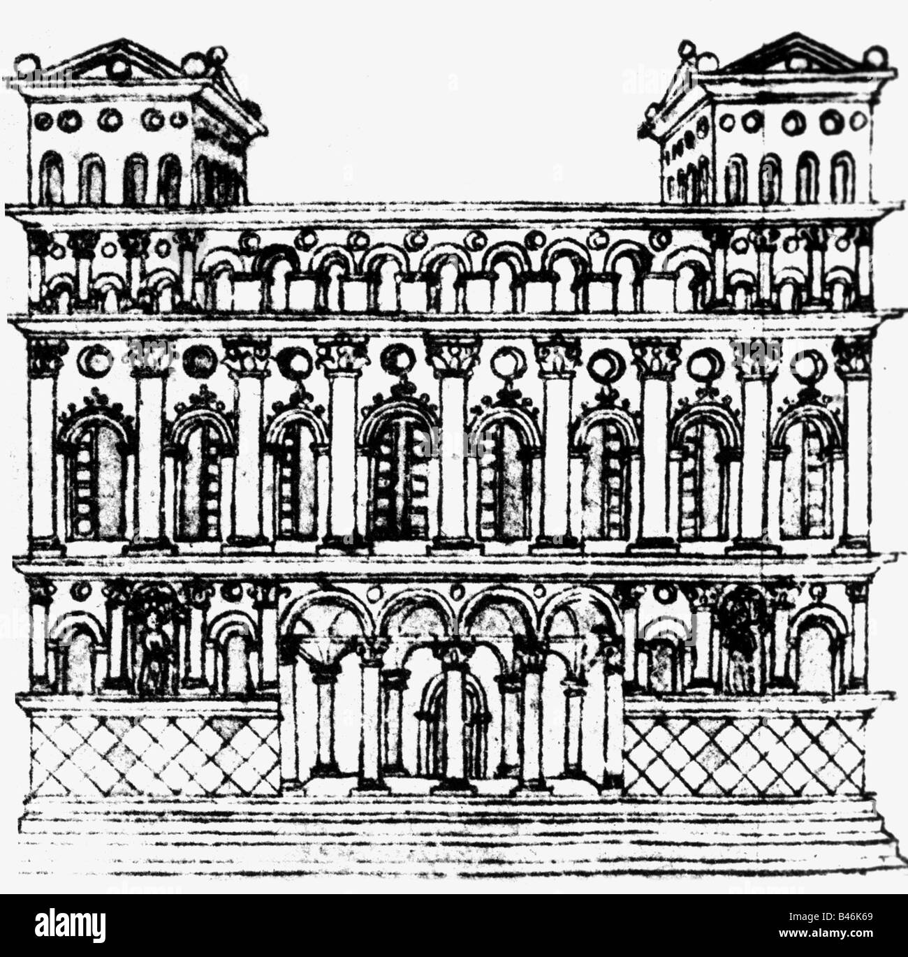 Filarete architecture Black and White Stock Photos & Images - Alamy