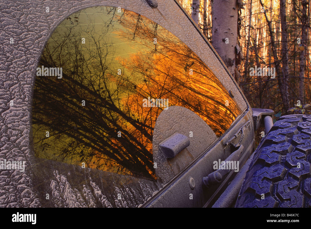 Rear Window of Pathfinder Stock Photo - Alamy