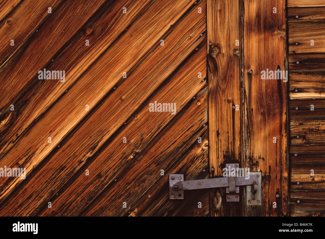 Wooden Door with Latch Stock Photo - Alamy
