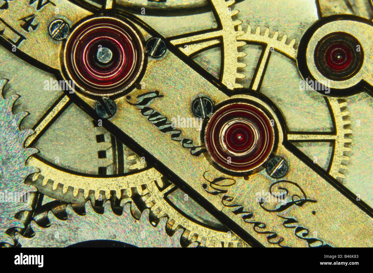 Antique Pocket Watch with Ruby Bearings Stock Photo - Alamy