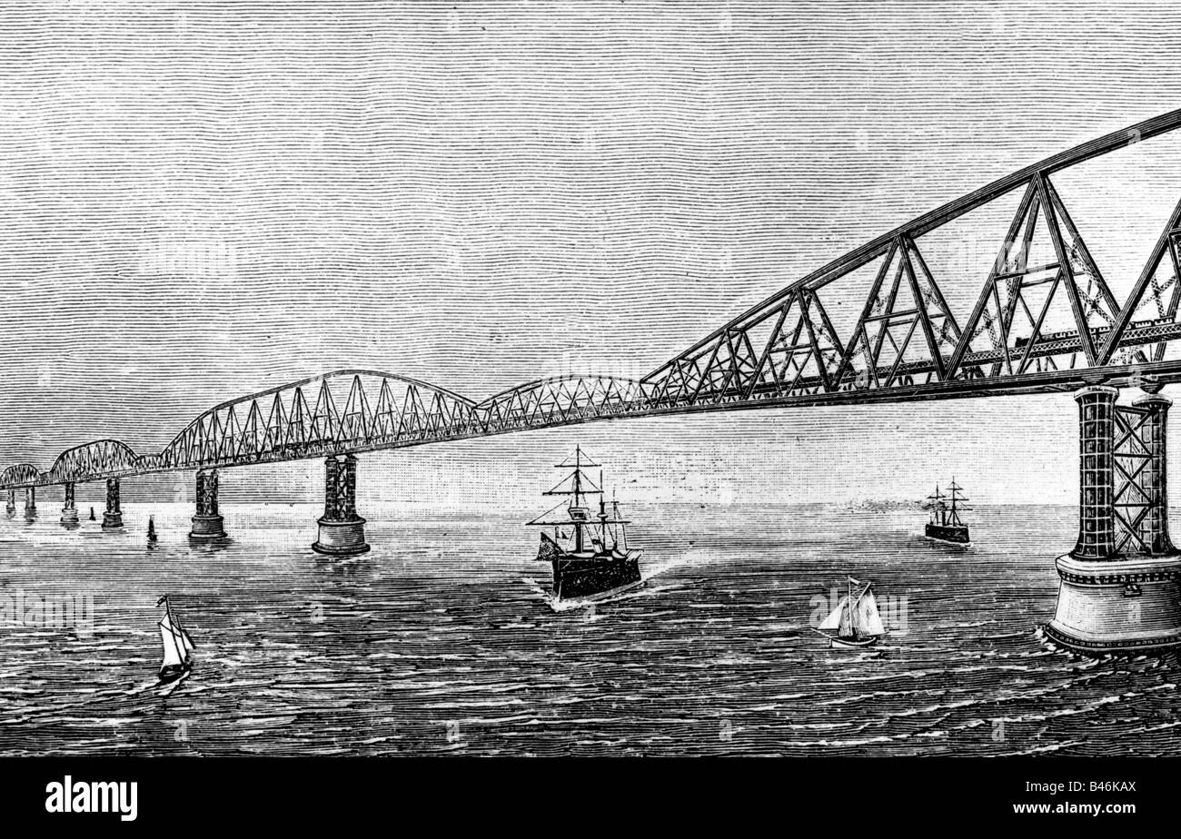 architecture, designs, railway bridge over the English Channel, design ...