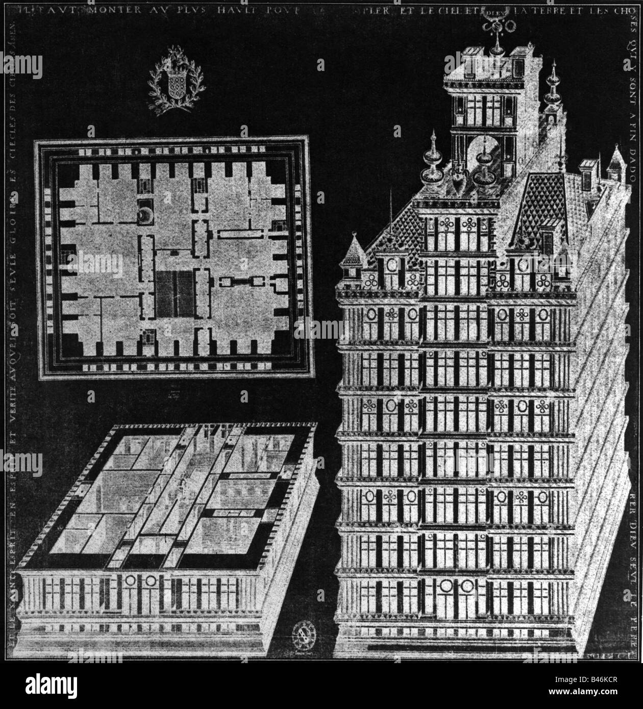 architecture, designs, office building by Auguste Perret, circa 1910 ...