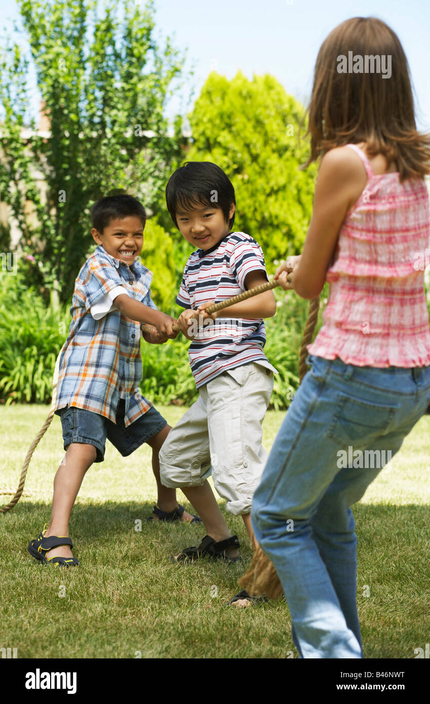 Children Playing Tug Of War High Resolution Stock Photography and ...