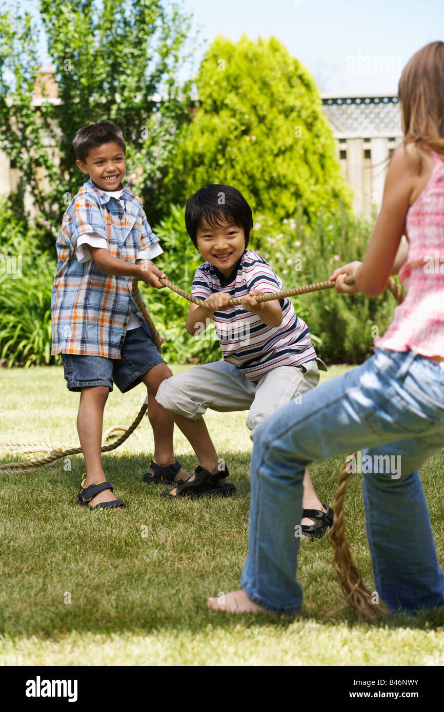 Children Playing Tug Of War High Resolution Stock Photography and ...