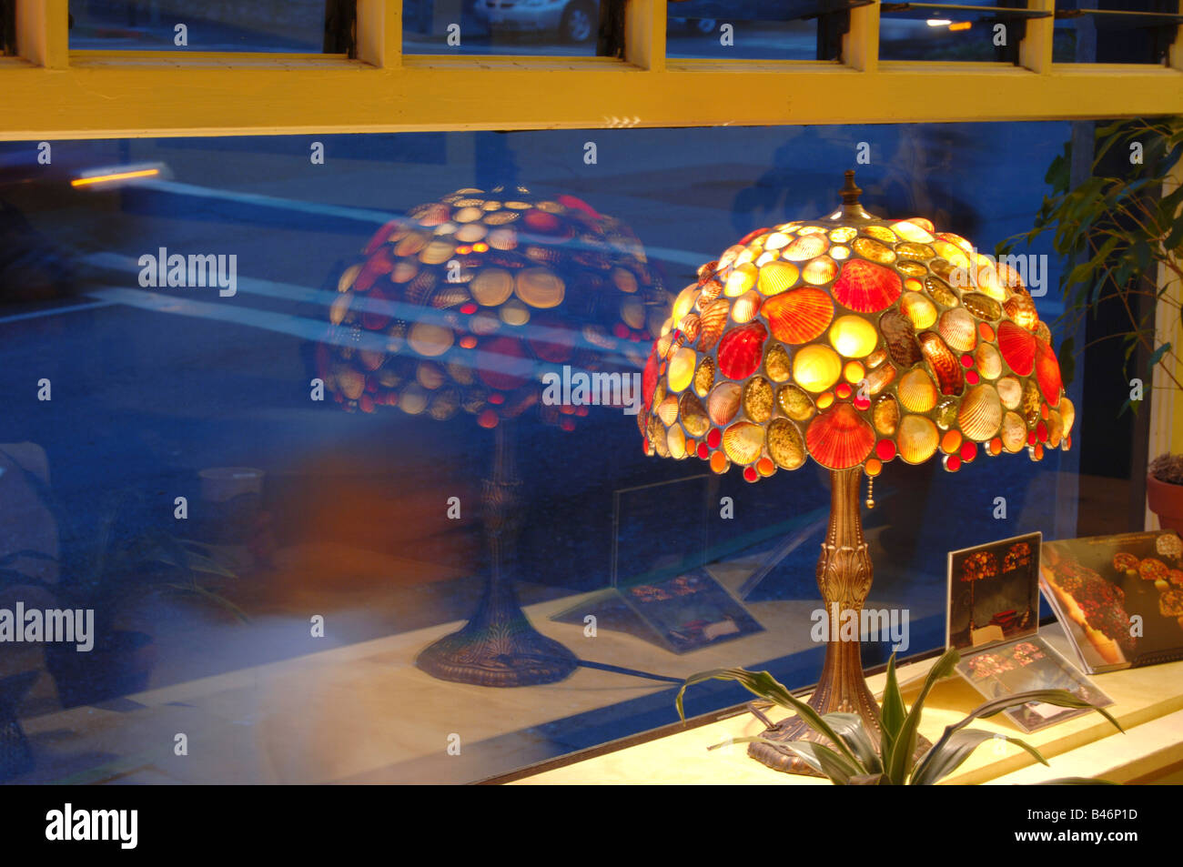 Lamp on Window Sill Stock Photo - Alamy