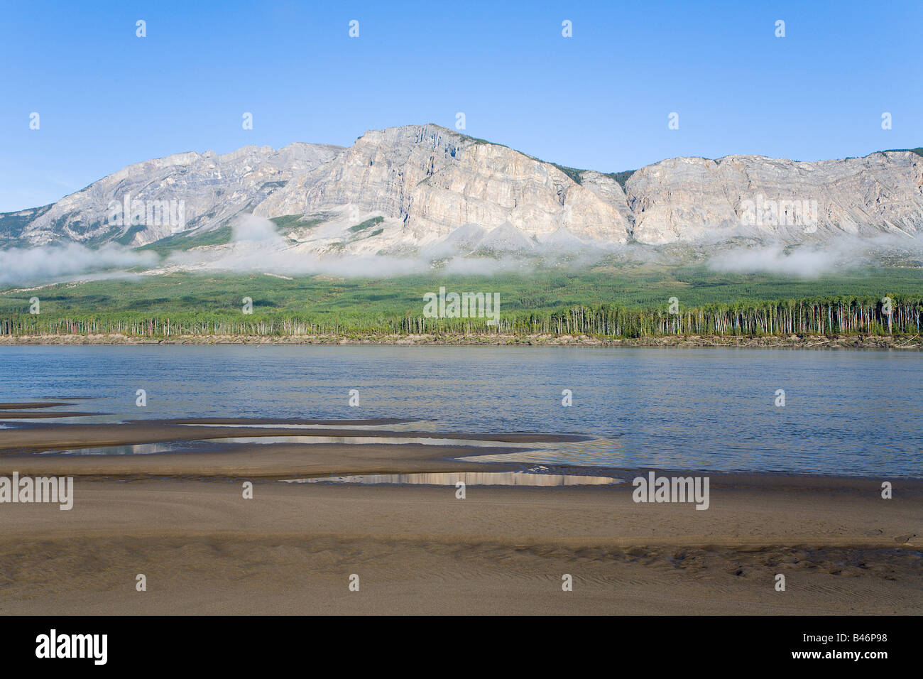 Nahanni Butte and the Liard River, Northwest Territories, Canada Stock ...
