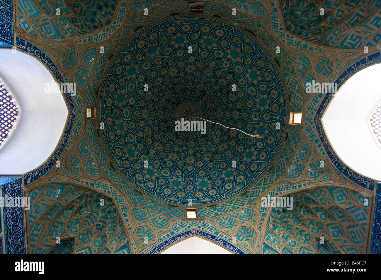 Dome Inside Jameh Masjid or Friday Mosque in Yazd Iran Stock Photo - Alamy