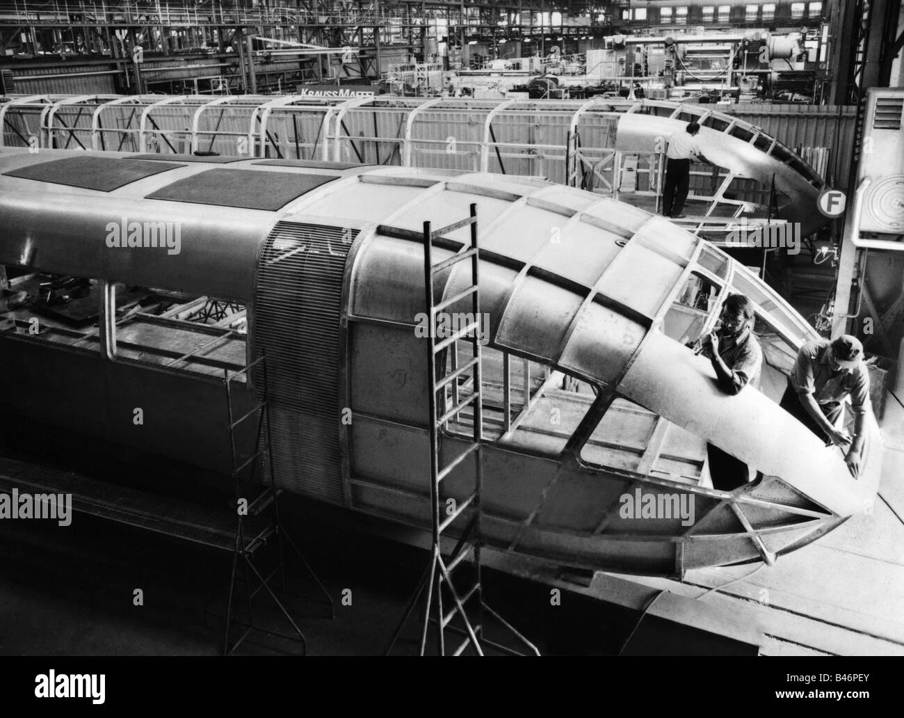 transport / transportation, railway, Transrapid, construction making of ...