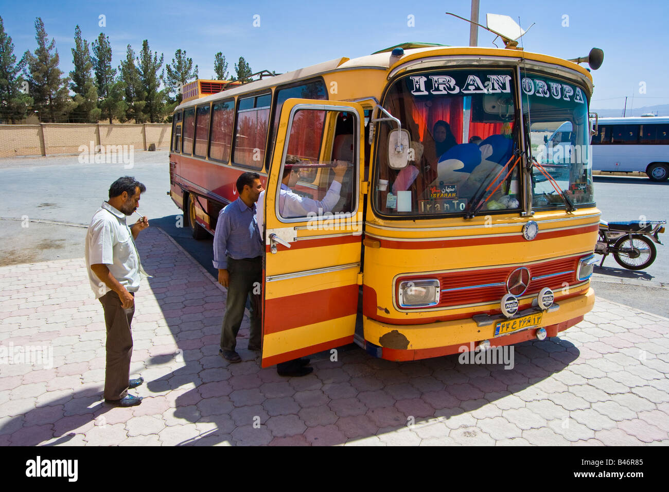 Mercedes Bus to Esfahan in Iran Stock Photo - Alamy