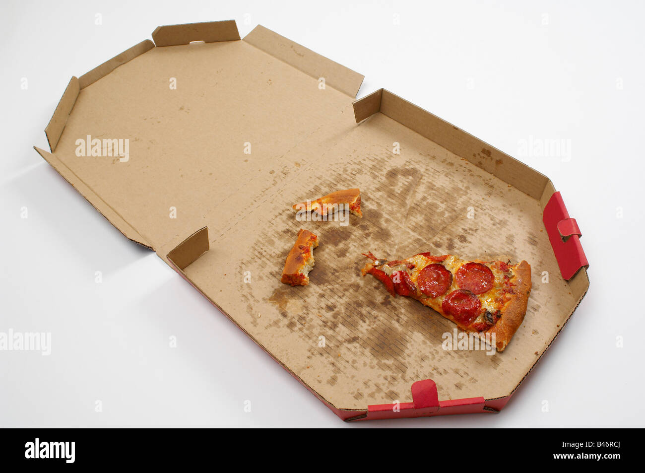 Slice of Pizza in Box Stock Photo - Alamy