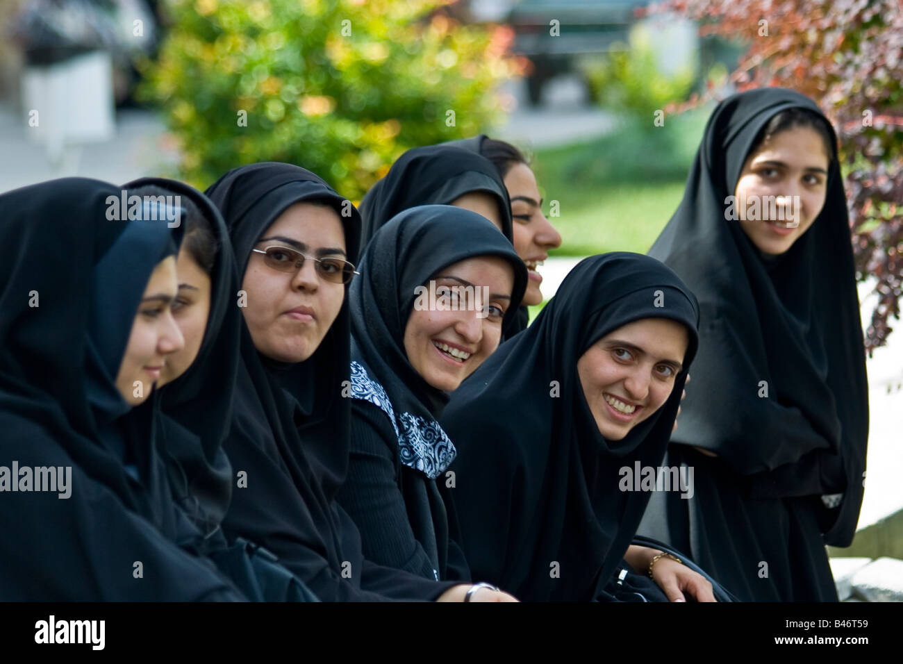 Young Muslim Women Wearing Cover in Esfahan Iran Stock Photo - Alamy